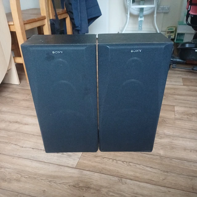 VINTAGE SONY SS-A505 Hi-Fi Bookshelf Speakers In Black Tested Working £ ...