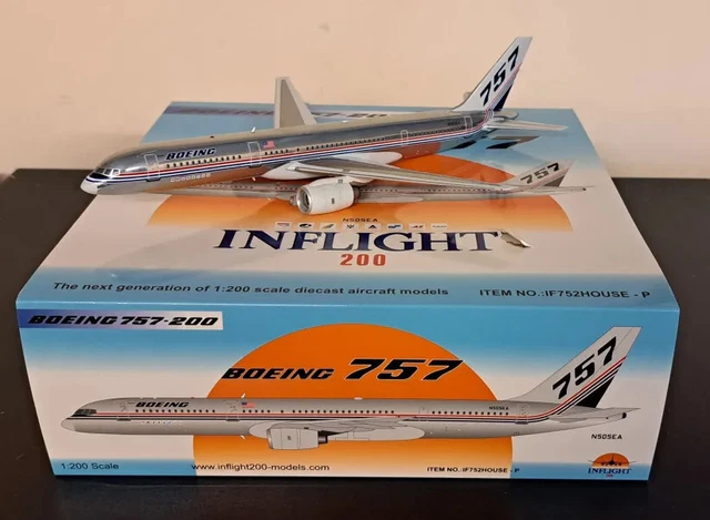 INFLIGHT 200 1/200 Boeing 757-225 N505Ea Polished If752House-P - Box ...