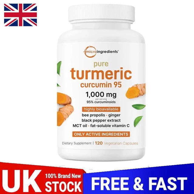 MICRO INGREDIENTS TURMERIC Curcumin Supplement 1,000mg - Enhanced ...