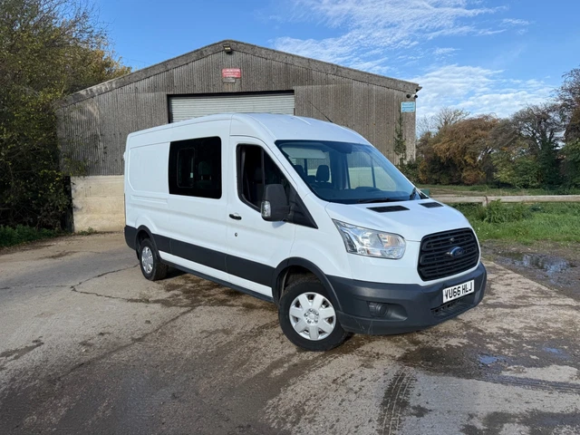 FORD TRANSIT CREW van 2.2 2016 66plate ULEZ & CAZ compliant LWB L3 H2 l ...