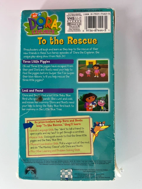 VHS DORA TO The Rescue - Dora l'exploratrice - Nickelodeon espagnol ...
