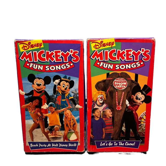 DISNEY SING ALONG Songs VHS Lot Beach Party Walt Disney World Lets Go ...