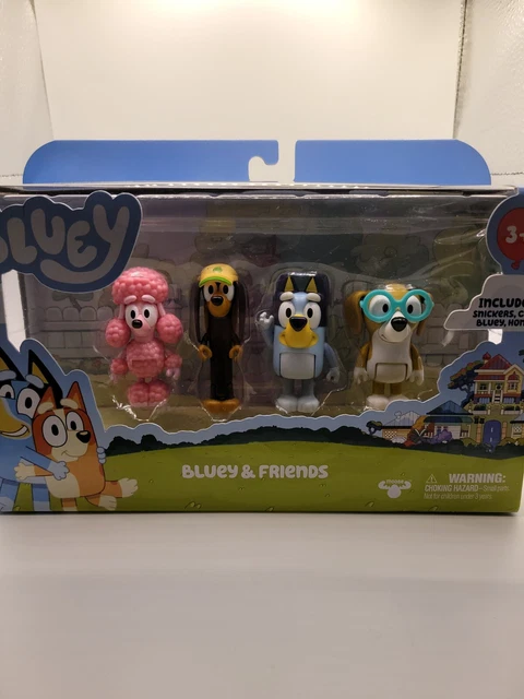 BLUEY AND FRIENDS Family Toy Mini Figures Bluey Snickers Coco Honey 4 ...
