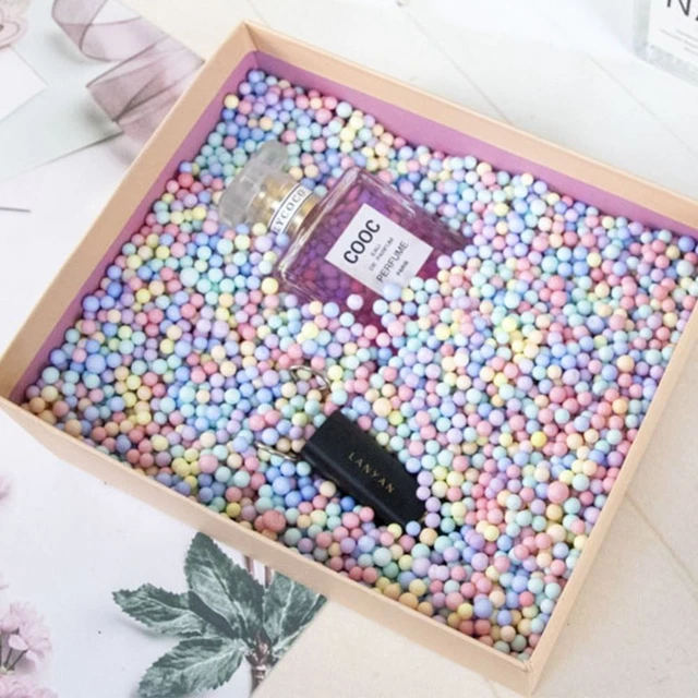 MACARON PACKING BOX Stuffing 2-4mm/4-6mm Foam Beads Mini Foam Ball ...