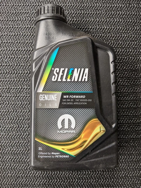 SELENIA WR FORWARD Sae 0W-30 Diesel Engine Oil ACEA C2 Mopar Patronas ...
