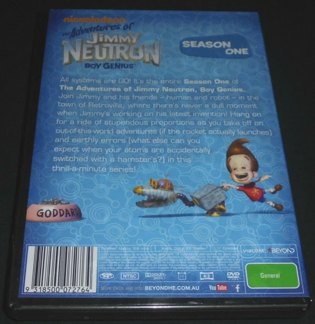 NICKELODEON THE ADVENTURES Of Jimmy Neutron Boy Genius Season One 2 Dvd ...