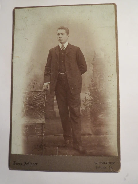 WIESBADEN - EMIL Lang ? 1910 ? als junger Mann - Portrait / KAB EUR 9 ...