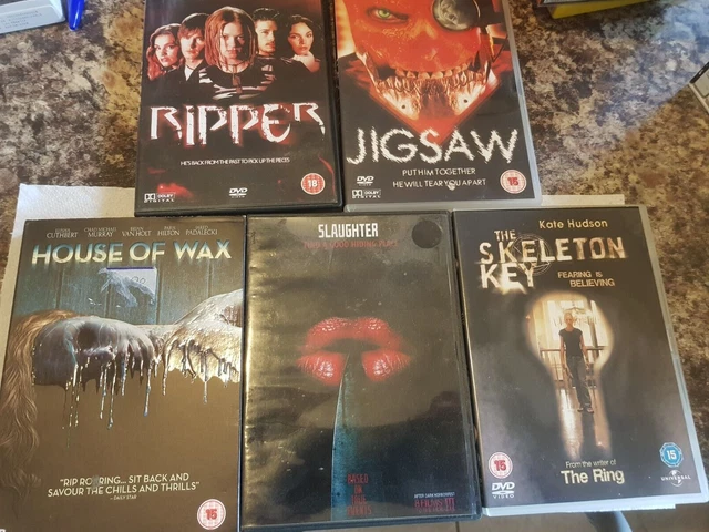 FIVE BRILLIANT HORROR Dvds Ripper,Jigsaw,Slaughter,House Of Wax ...