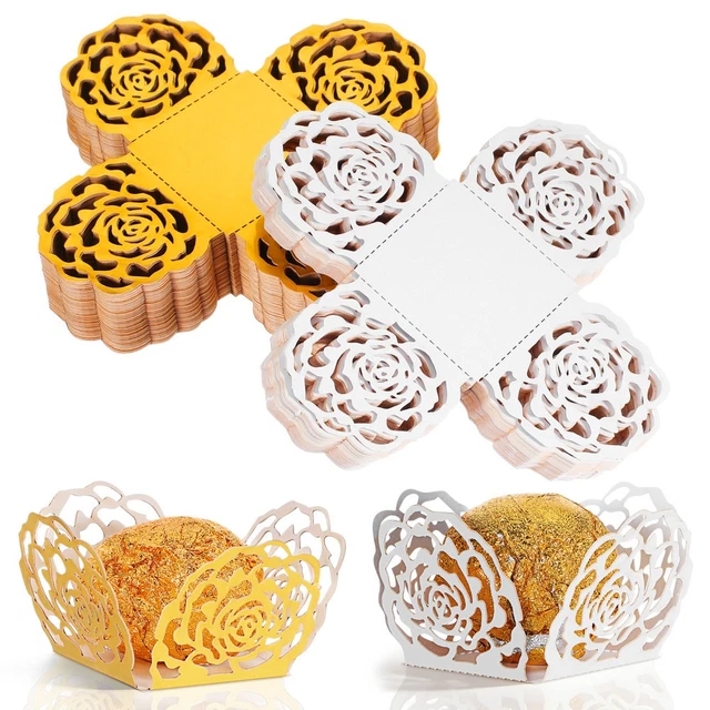 100 PCS TRUFFLE Wrappers Rose Candy Bar Chocolate Wrapping Cup Liner ...