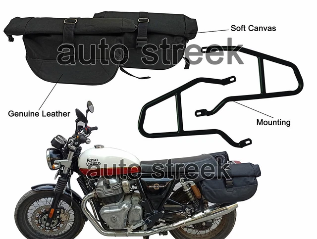 ROYAL ENFIELD GT & Interceptor 650 D2 Soft Pannier Bags With Mounting ...