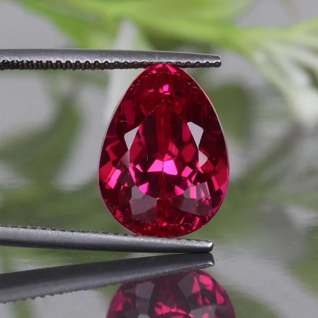 ROUGE RUBIS POIRE Forme 12.Carat Lab-Created Libre Gemme pour Bijoux Fabrication EUR 24,90 ...