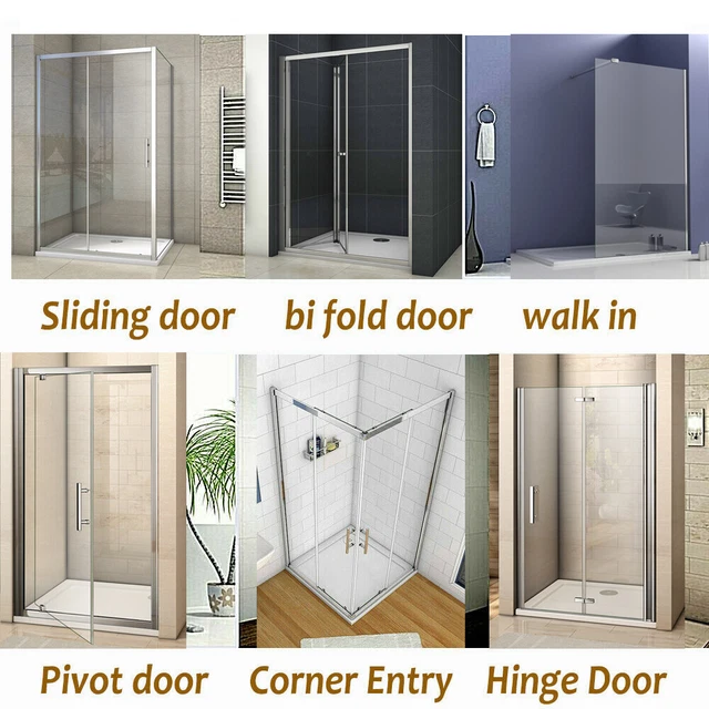 SLIDING/BI FOLD/PIVOT/WALK IN/CORNER Entry Shower Doors Enclosure Glass ...