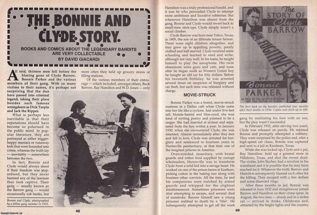 THE BONNIE AND Clyde Story. Books And Comics About The Legendary ...