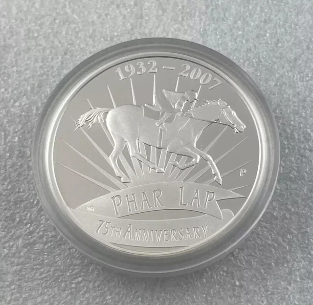2007 PHAR LAP 75th Anniversary Silver Proof Coin - Perth Mint $107.50 ...
