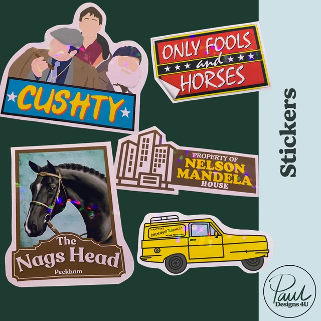 ONLY FOOLS AND Horses 5 Sticker Pack Classic BBC Vintage Comedy Del Boy ...