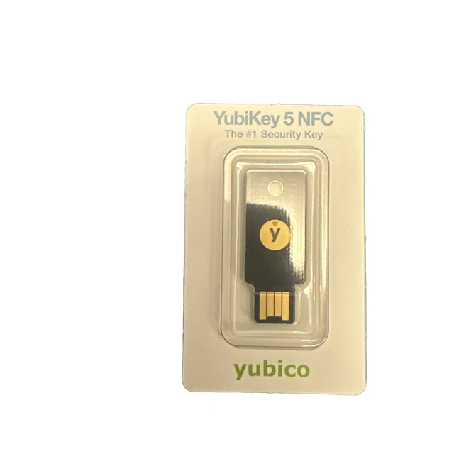YUBICO YUBIKEY 5 NFC Two Factor Authentication USB and NFC Security Key ...