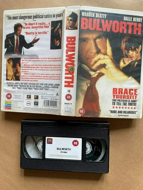RARE VHS VIDEO Bulworth Warren Beatty Halle Berry BIG CASE Ex rental ...