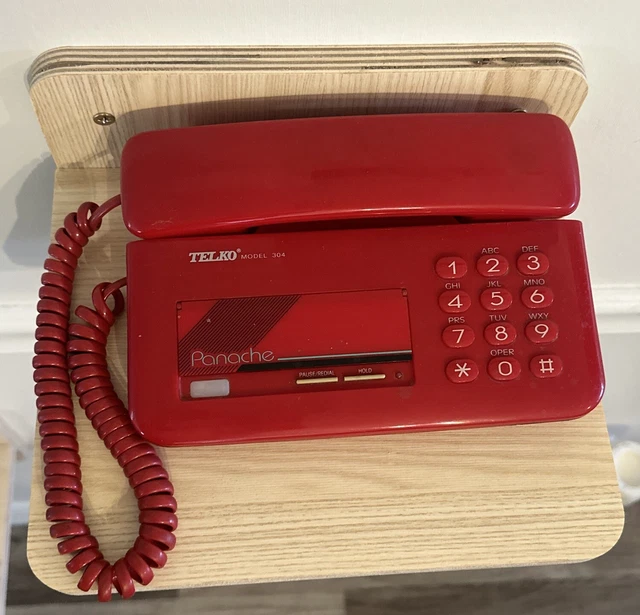 VINTAGE RED TELKO Panache Model 204 Desk Phone Untested £29.39 ...