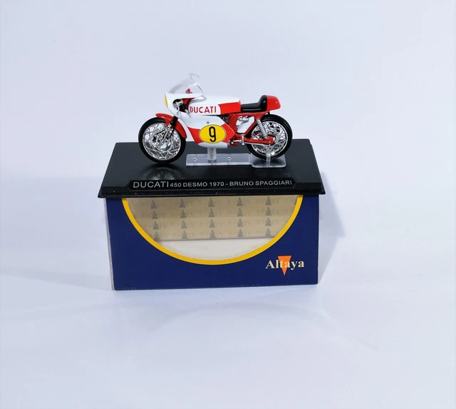 1/24 ALTAYA DUCATI 450 Desmo 1970 Bruno Spaggiari Diecast Motor Bike ...