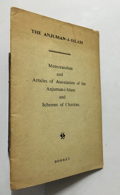 MÉMORANDUM ET ARTICLES Of Association Of The Anjuman-I-Islam. 1971. 34p EUR 17,43 - PicClick FR