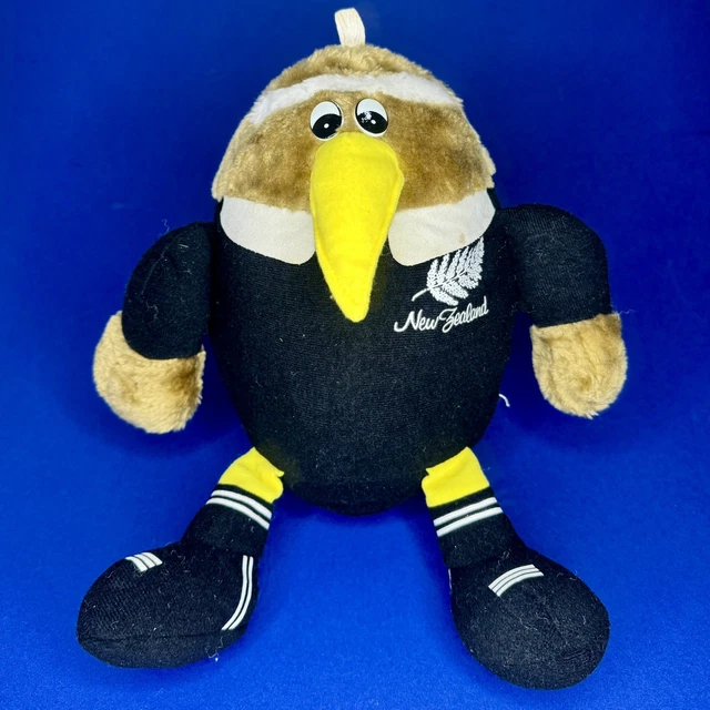 NEW ZEALAND KIWI Bird Reversible RUGBY Ball Plush Soft Toy 10''/25cm £9 ...