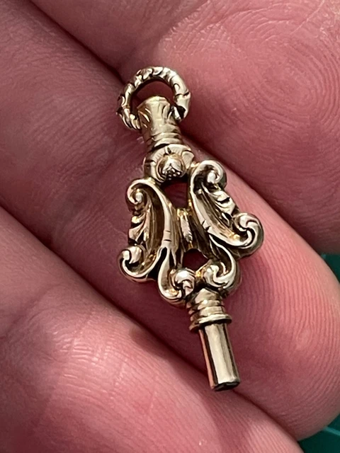 ANTIQUE GEORGIAN 9CT GOLD POCKET WATCH KEY FOB 3.5g £75.00 - PicClick UK