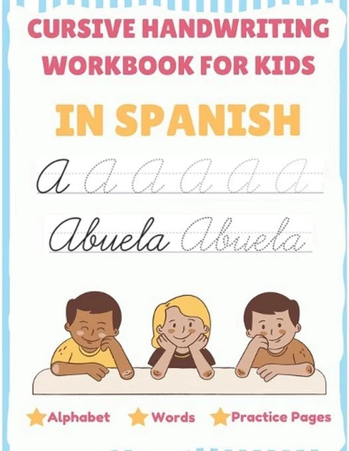 CURSIVE HANDWRITING WORKBOOK For Kids In Spanish - Alphabet, Words ...