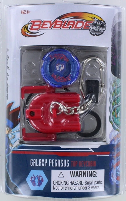 BEYBLADE GALAXY PEGASUS Top Keychain Keyring Launcher Ripcord NEW S5 ...