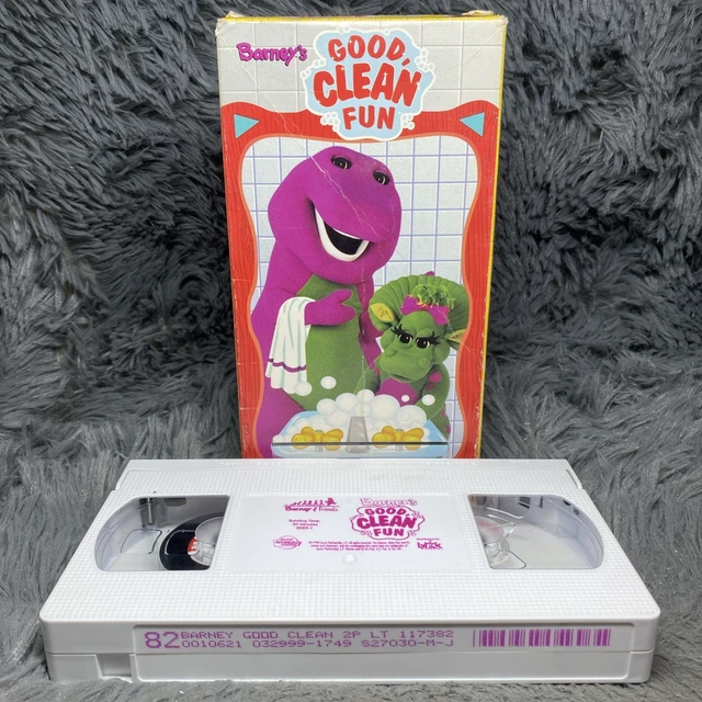 BARNEY & FRIENDS Good Clean Fun VHS Tape 1998 Video PBS Kids RARE ...