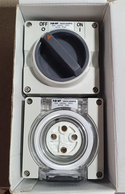 ISOC420PG ISO SOCKET Outlet 20A 4 pin 3 phase IP66 $205.00 - PicClick AU