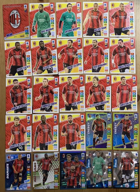 PANINI CALCIATORI ADRENALYN 2023 2024 MILAN SQUADRA COMPLETA 25 Card ... PANINI CALCIATORI ADRENALYN 2023 2024 MILAN SQUADRA COMPLETA 25 Card ...
