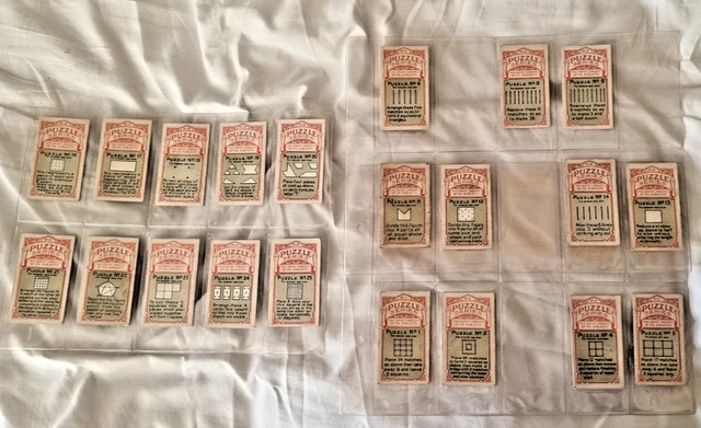 CIGARETTE CARDS - Puzzle Series (British American Tobacco Co.) - 21 ...
