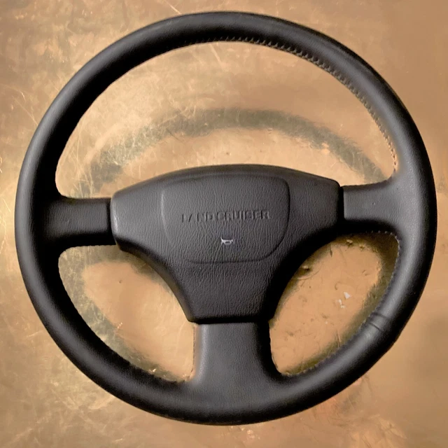 TOYOTA LAND CRUISER 80 Series Black Rare JDM Steering Wheel FJ80 HZJ81 ...