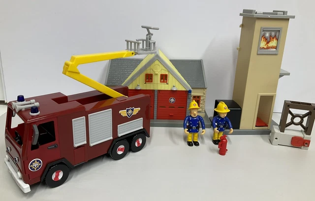 FIREMAN SAM FIRE Rescue Fire Station & Jupiter Fire Engine Fire Tower ...