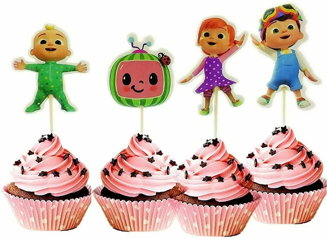 24 PCS SET Cocomelon JJ Cake Topper Birthday Cake Decoration for ...