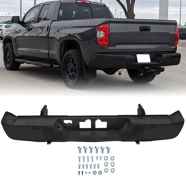 NEW COMPLETE BLACK Steel Rear Bumper w/o Park Asst for Toyota Tundra ...