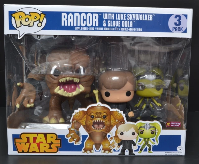 FUNKO POP 'STAR Wars' RANCOR LUKE SKYWALKER SLAVE OOLA 3-Pack NRFB ...
