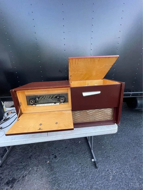 TELEFUNKEN TURNTABLE AND Emud Radio Receiver Console, Made in Western ...