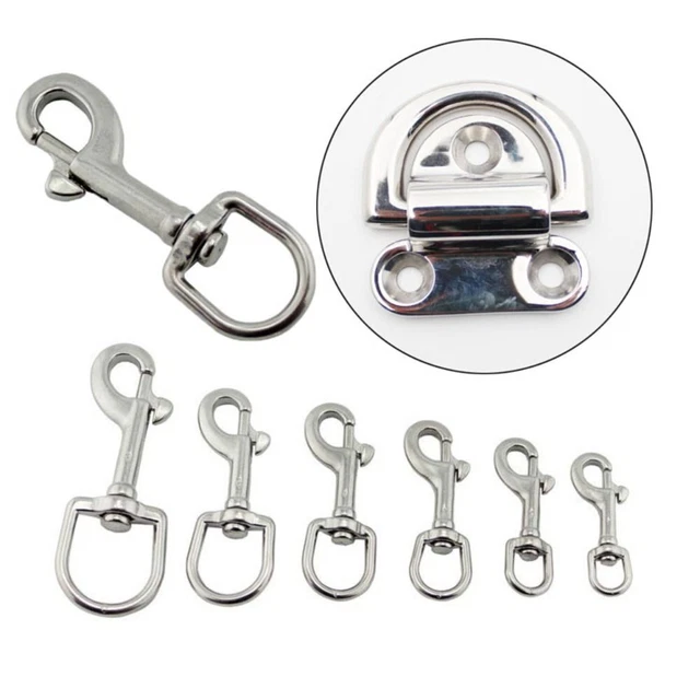 4 STYLES SNAP Hook 316 Stainless Steel Spring Buckle Outdoor Boating ...