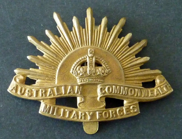 AUSTRALIAN ANZAC WW1 Light Horse Rising Sun Uniform Hat Badge Aif Vgc ... AUSTRALIAN ANZAC WW1 Light Horse Rising Sun Uniform Hat Badge Aif Vgc ...
