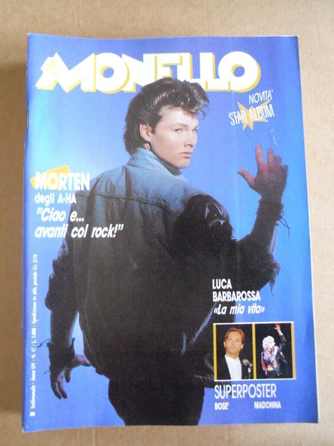 IL MONELLO N 17 1988 con Maxi Poster di Madonna Miguel Bos [G488] EUR ...