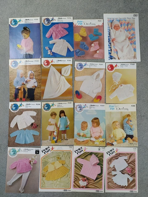KNITTING PATTERNS BUNDLE x 16 Vintage - Wendy Baby/Toddler All ...