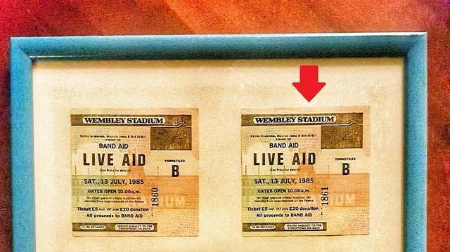 LIVE AID 1985 Concert original Ticket Stub Queen Freddie Mercury ...