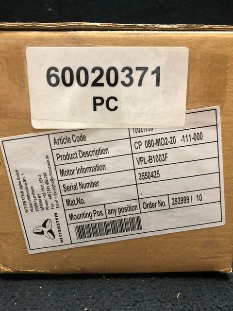 (NIB) WITTENSTEIN CP-080-M02 Planetary Speed Box $741.17 - PicClick CA