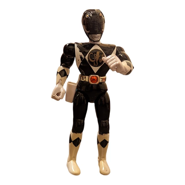 BANDAI MIGHTY MORPHIN Power Rangers 8" Black Ranger Action Figure ...