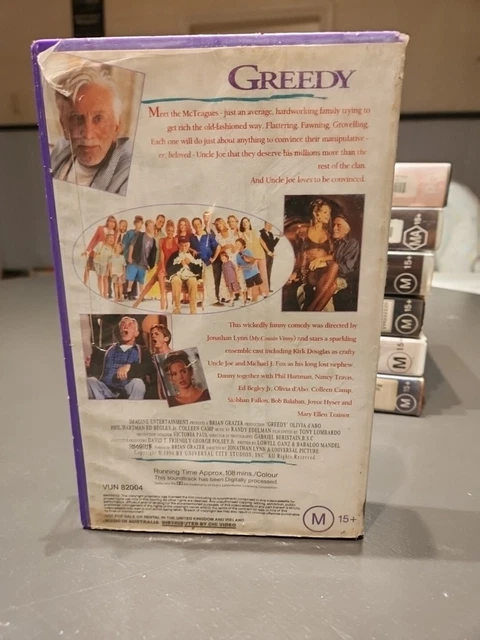 GREEDY VHS MOVIE Video Cassette Tape V40 $18.00 - PicClick AU
