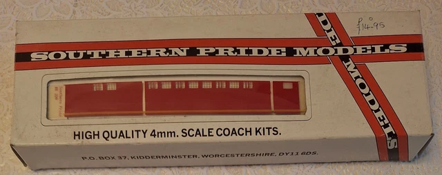 SOUTHERN PRIDE MODELS 4mm Scale MK1 TPO Sorting Van 1991 Letters Livery ...