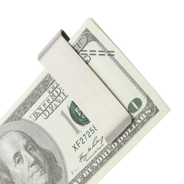 MINI MONEY CLIP Reusable ID Card Pocket Holder Simple for Outdoor ...