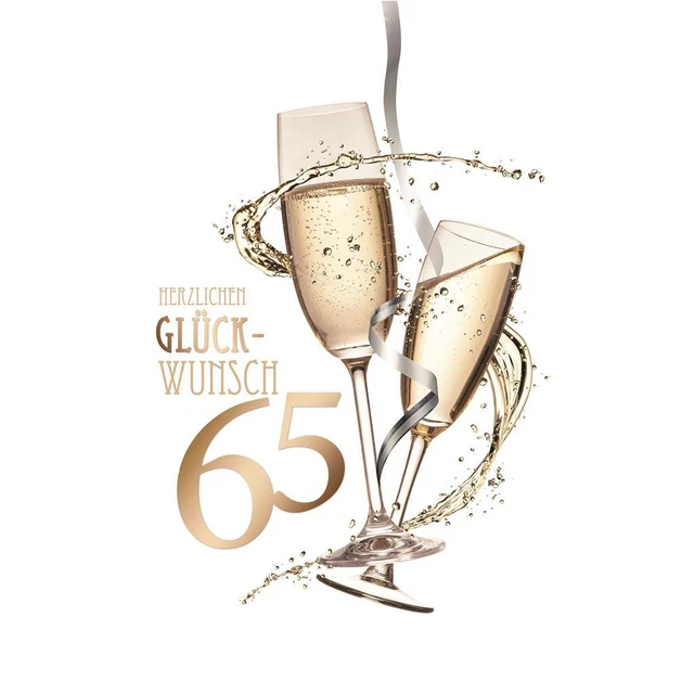 ZAHLENGEBURTSTAG - 65. Geburtstag - Glückwunschkarte im Format 11,5 x ... ZAHLENGEBURTSTAG - 65. Geburtstag - Glückwunschkarte im Format 11,5 x ...