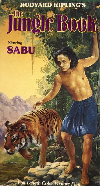 THE JUNGLE BOOK Starring Sabu(VHS 1991)Rudyard Kipling’s-TESTED-RARE ...